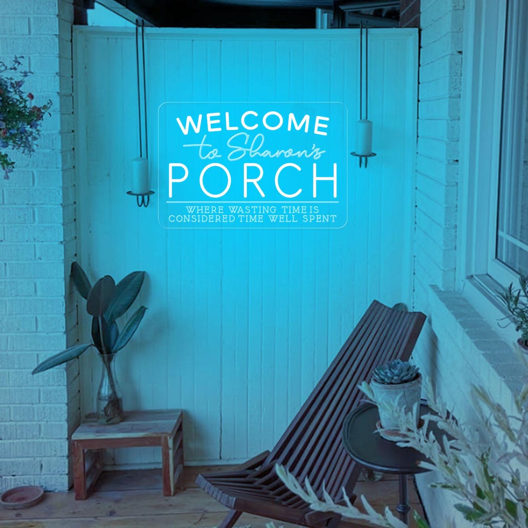 Custom Porch Neon Sign,neon Sign Porch,door Sign Porch Sign,backyard ...