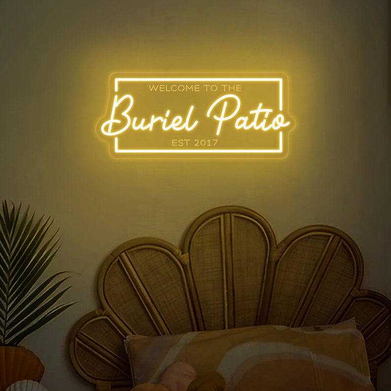 Personalized Patio Neon Sign,beach House Decor,custom Welcome to Our ...