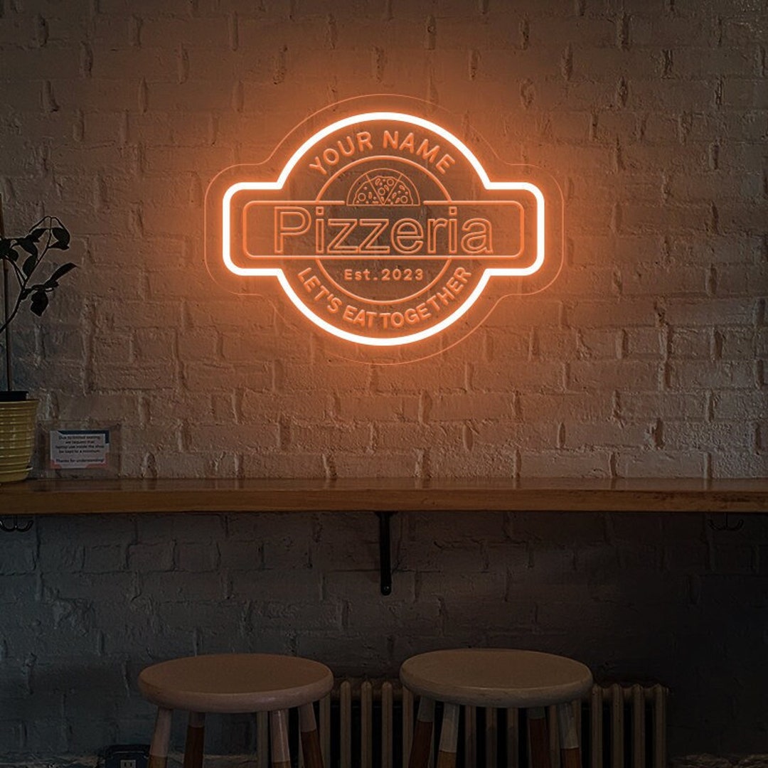 Custom Pizzeria Neon Sign: Italian Restaurant Decor - Etsy