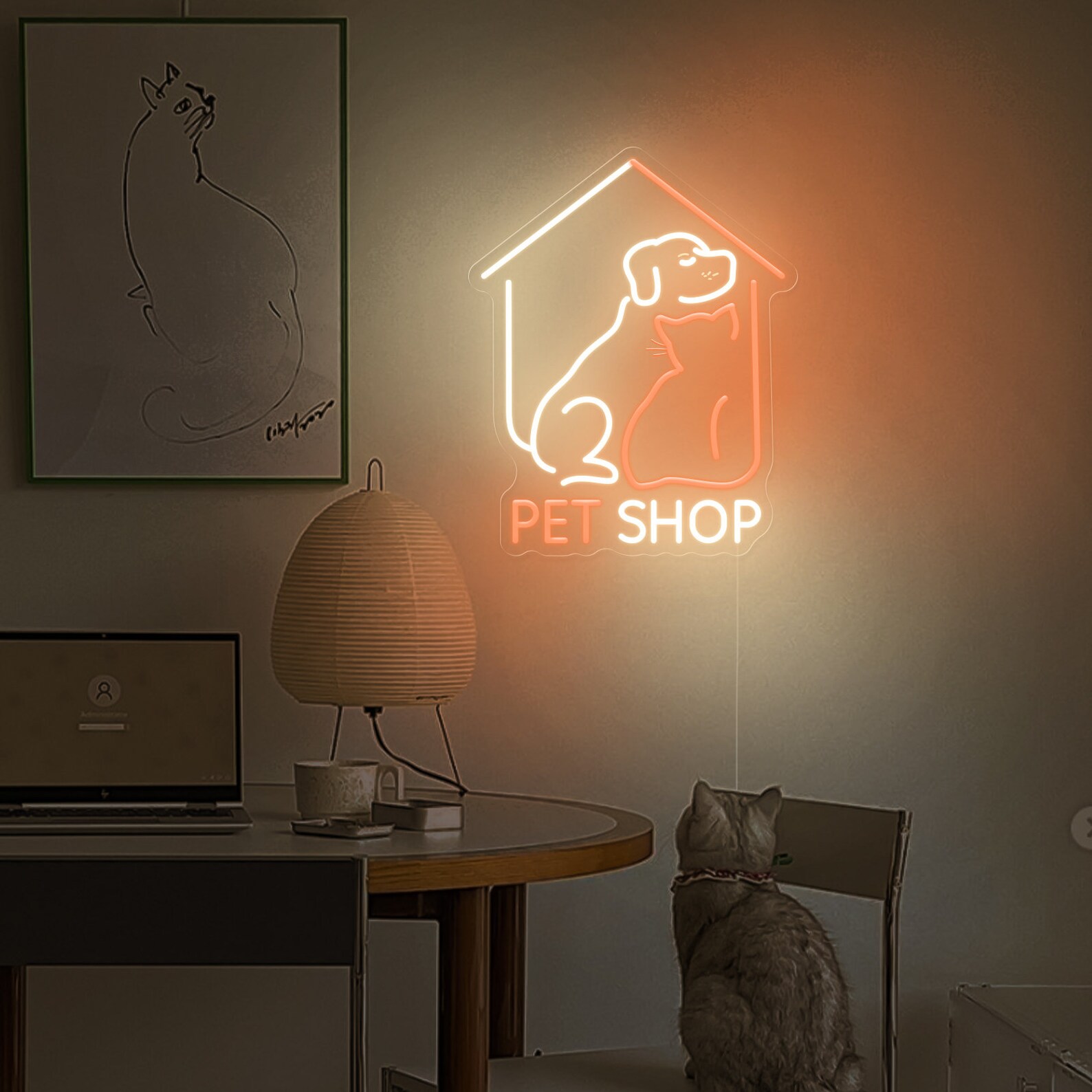 Pet Shop Open Sign,pet Spa Neon Light, Dog Cat Led Light, Pet Store Led ...