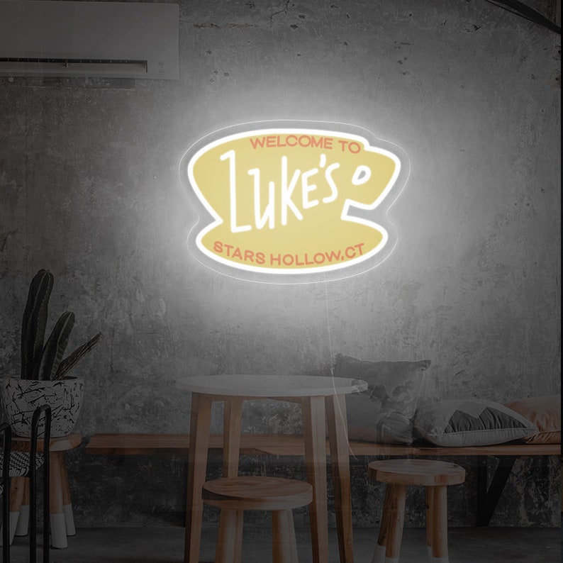 Stars Hollow Neon Sign, Lukes Diner Wall Art,book Lover Gift, Lukes ...