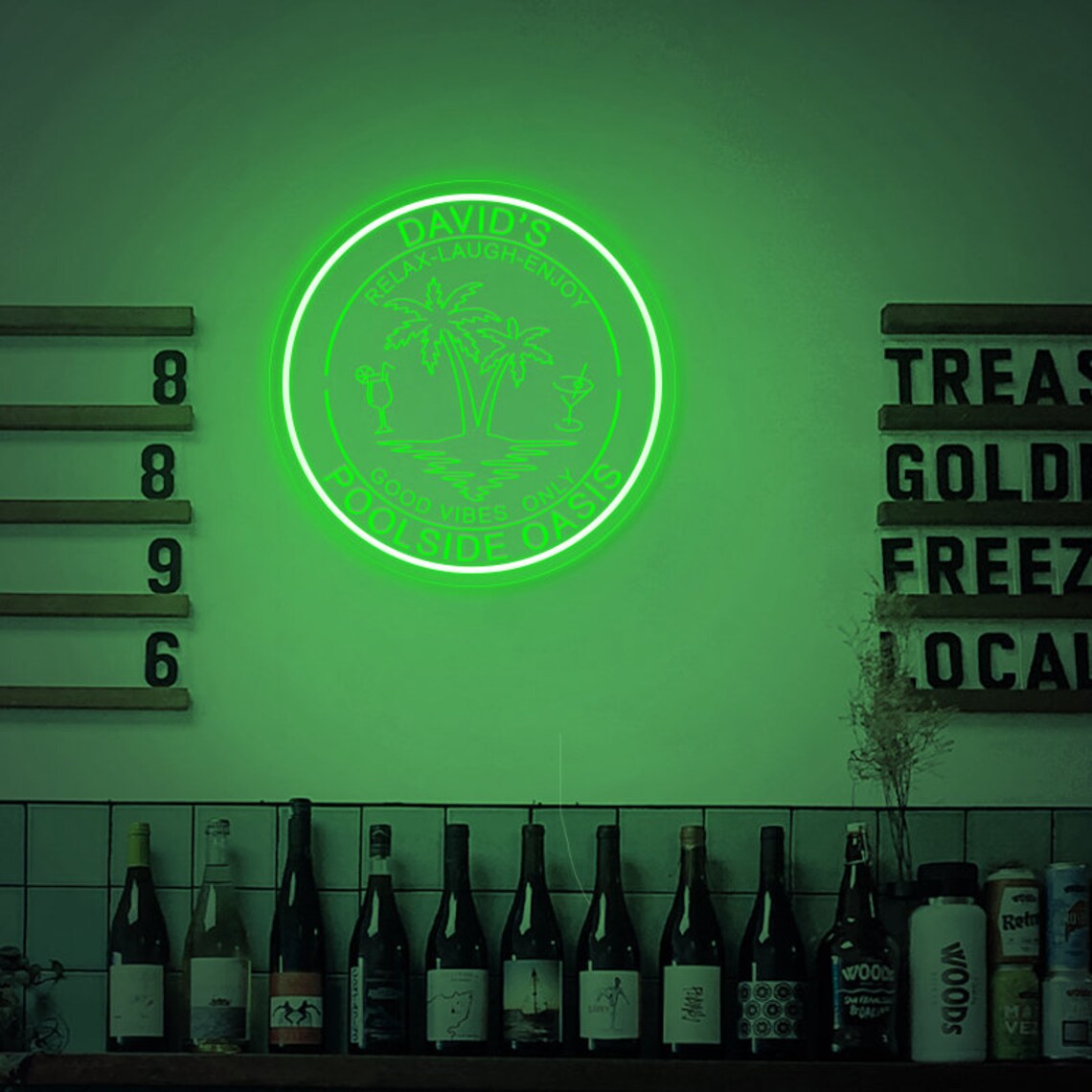 Personalized Family Poolside Neon Sign,beach House Decor,custom Welcome ...