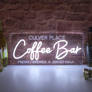 Coffee Neon Sign,personalized Coffee Bar,cafe Wall Decor,custom Name ...