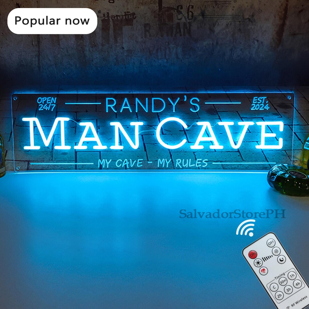 Custom Man Cave Neon Sign:bar Sign for Man,christmas Gift for Husband ...