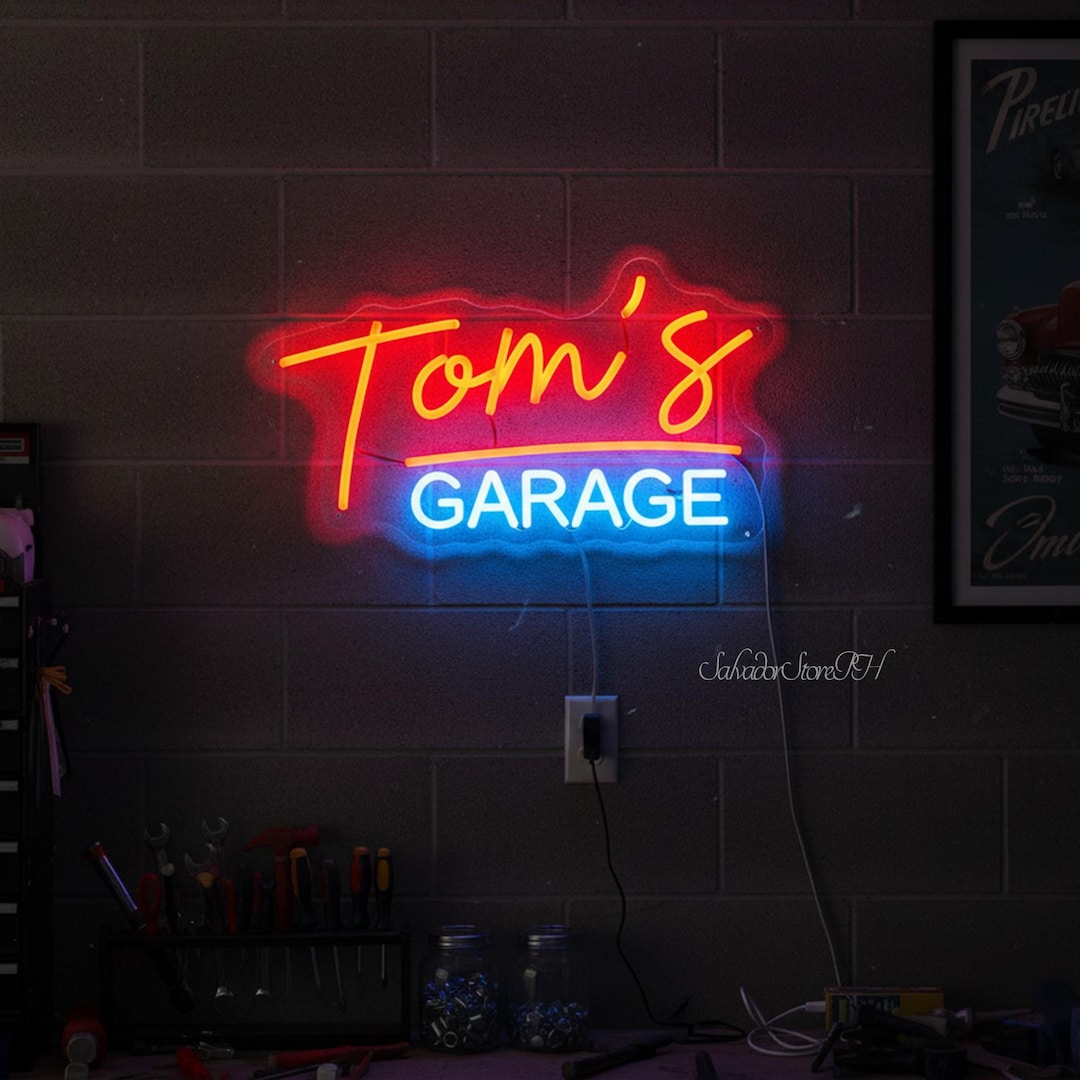 Custom Man Cave Neon Sign,garage Neon Signs,custom Dad Mancave Sign ...