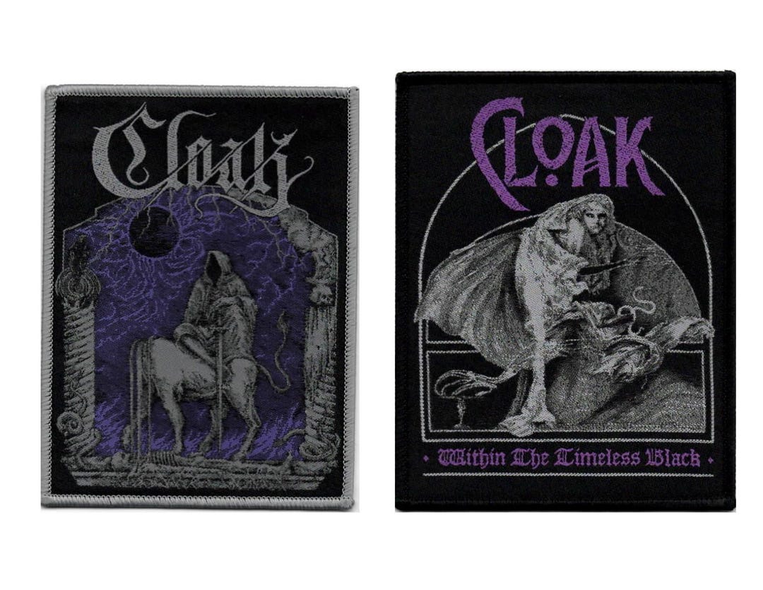 Cloak-bundle # 1 Embroidered Woven Patches-melodic Black Death Heavy ...