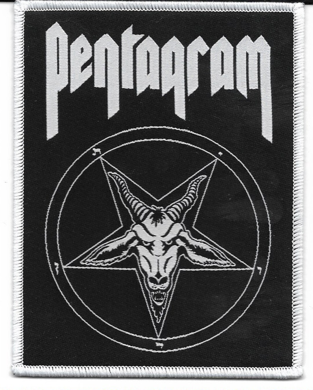 Pentagram-relentless Embroidered Woven Patches-doom Heavy Metal Rock ...