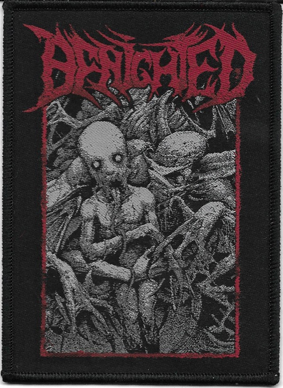 Benighted-obscene Repressed Embroidered Woven Patch-grindcore Death ...