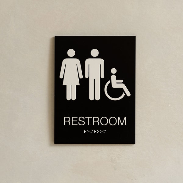 Restroom Sign - Etsy