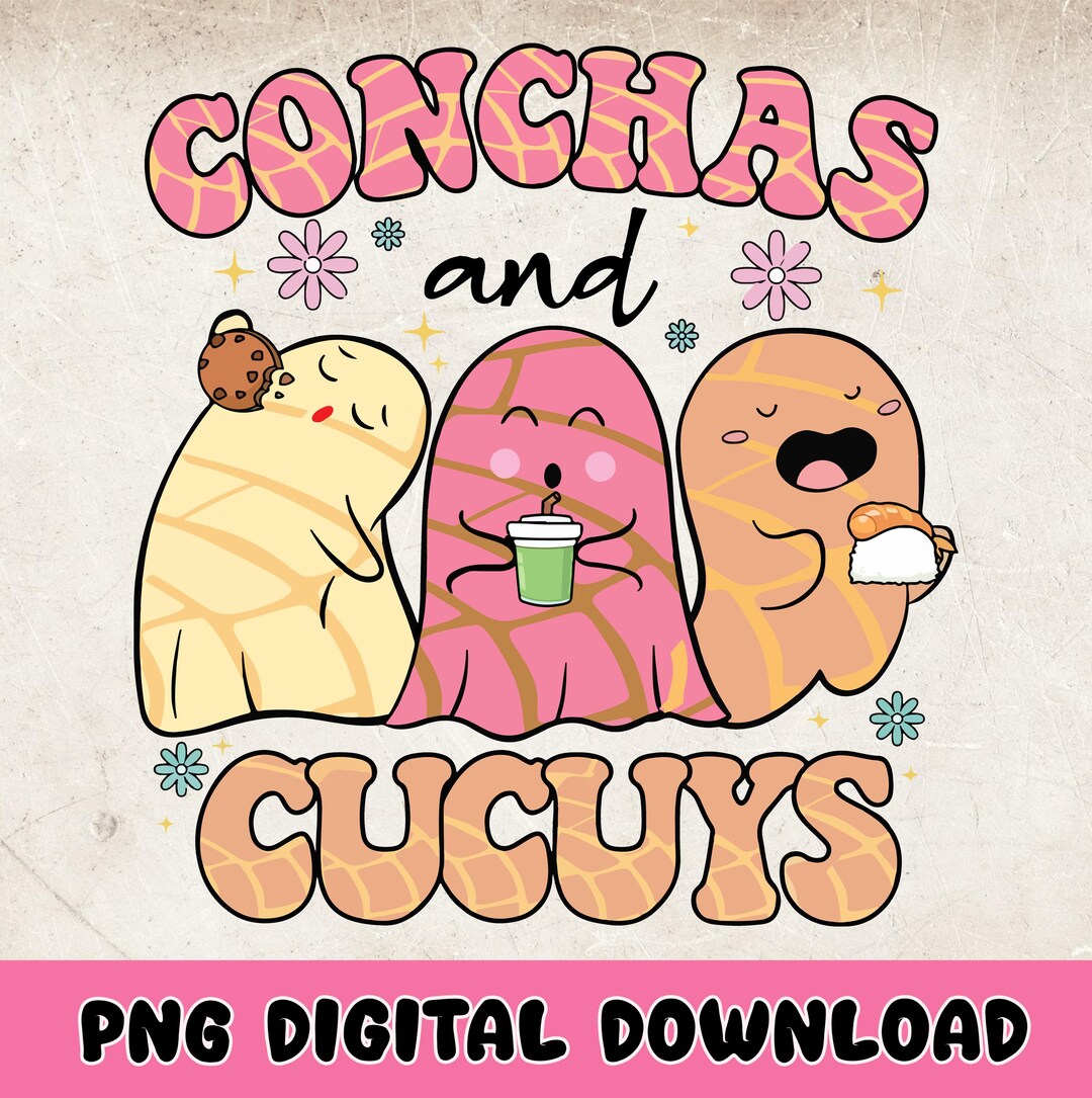 Conchas and Cucuys Ghost Png, Mexican Ghost Png, Spooky Conchas Png ...