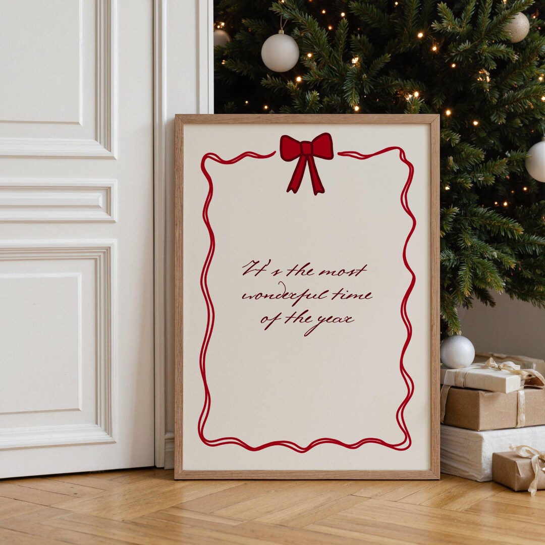 Christmas Quote Poster | Holiday Wall Art Print | Festive Digital ...