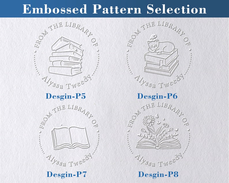 Book Embosser Personalized | From the Library of Embosser | Book Stamp ...