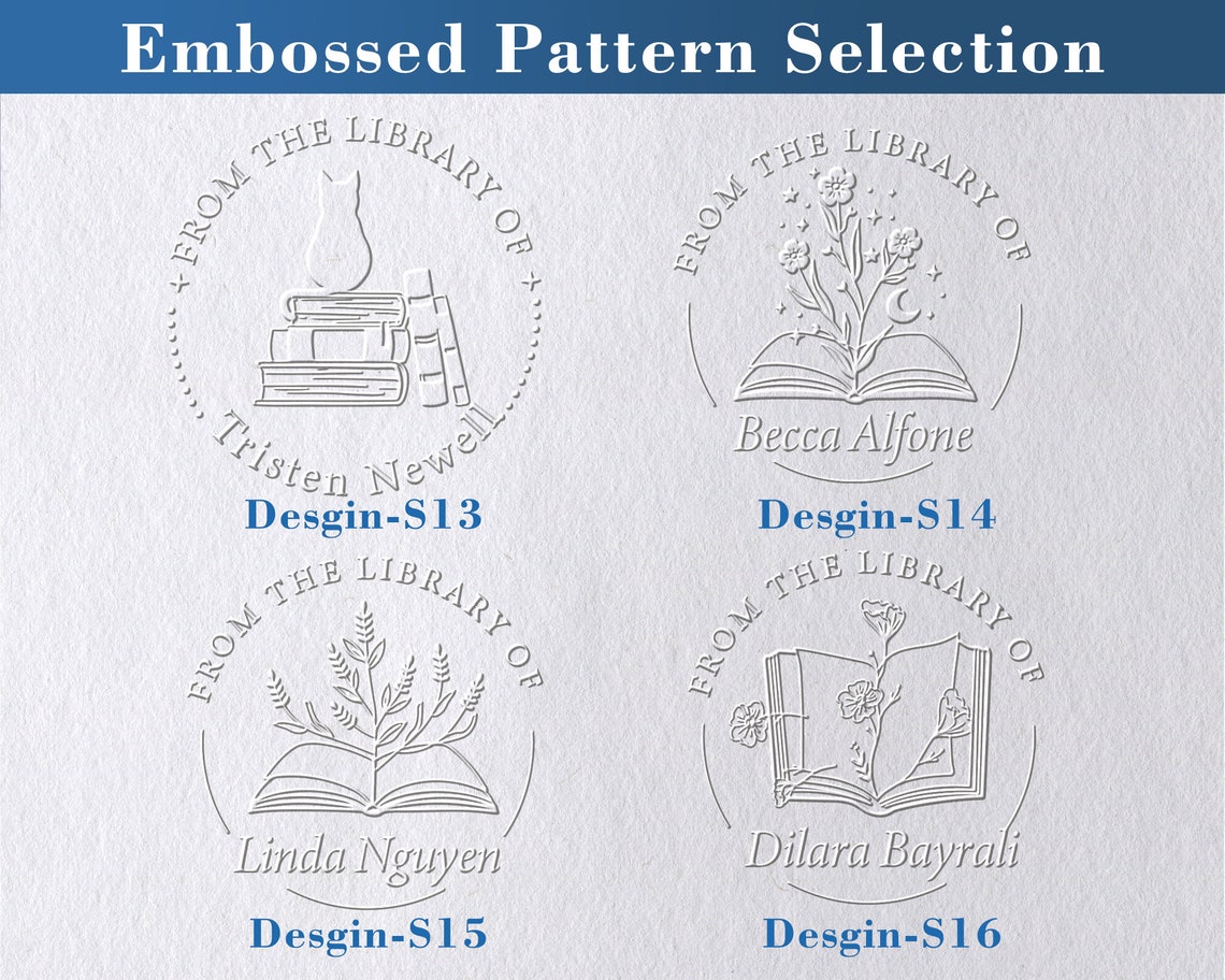 Book Embosser Personalized Book Stamp From the Library of Embosser Self ...