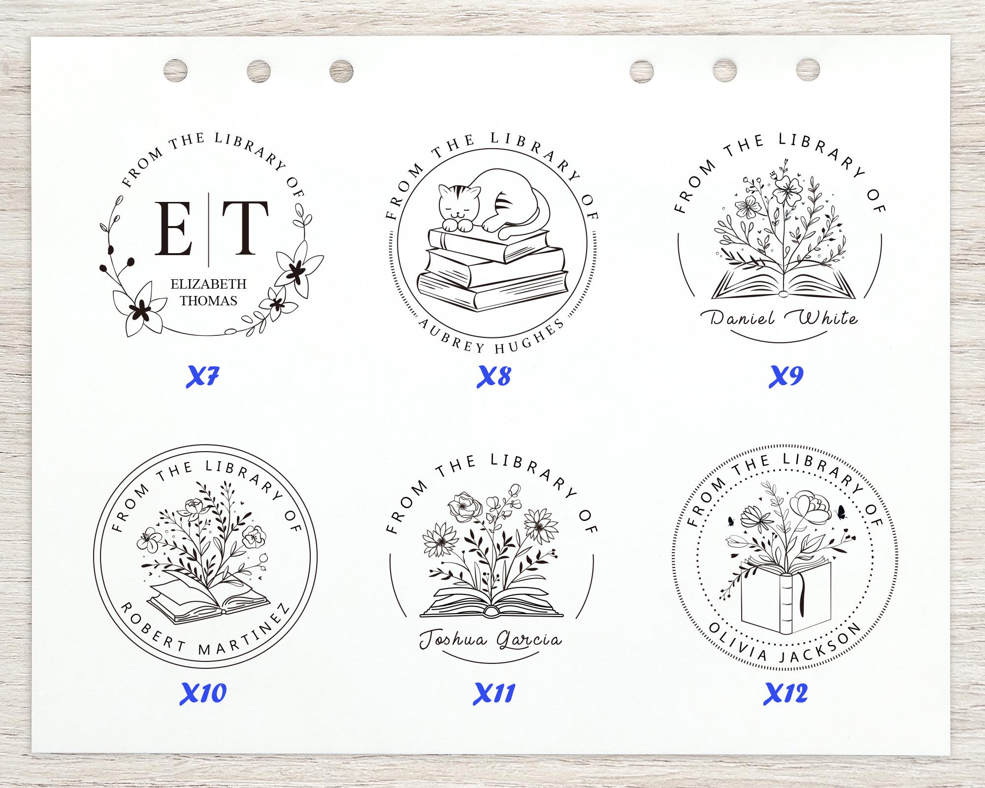 Personalized Book Stamp/from the Library of /self Inking Stamp/book ...