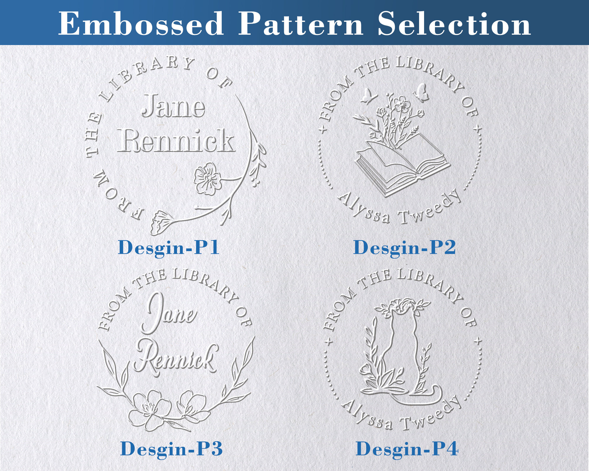 Book Embosser Personalized Book Stamp From the Library of Embosser Self ...