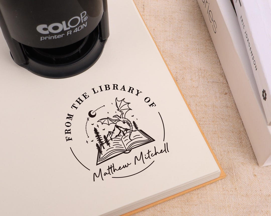 Personalized Book Stamp/custom Book Embosser /self Inking Stamp/from ...