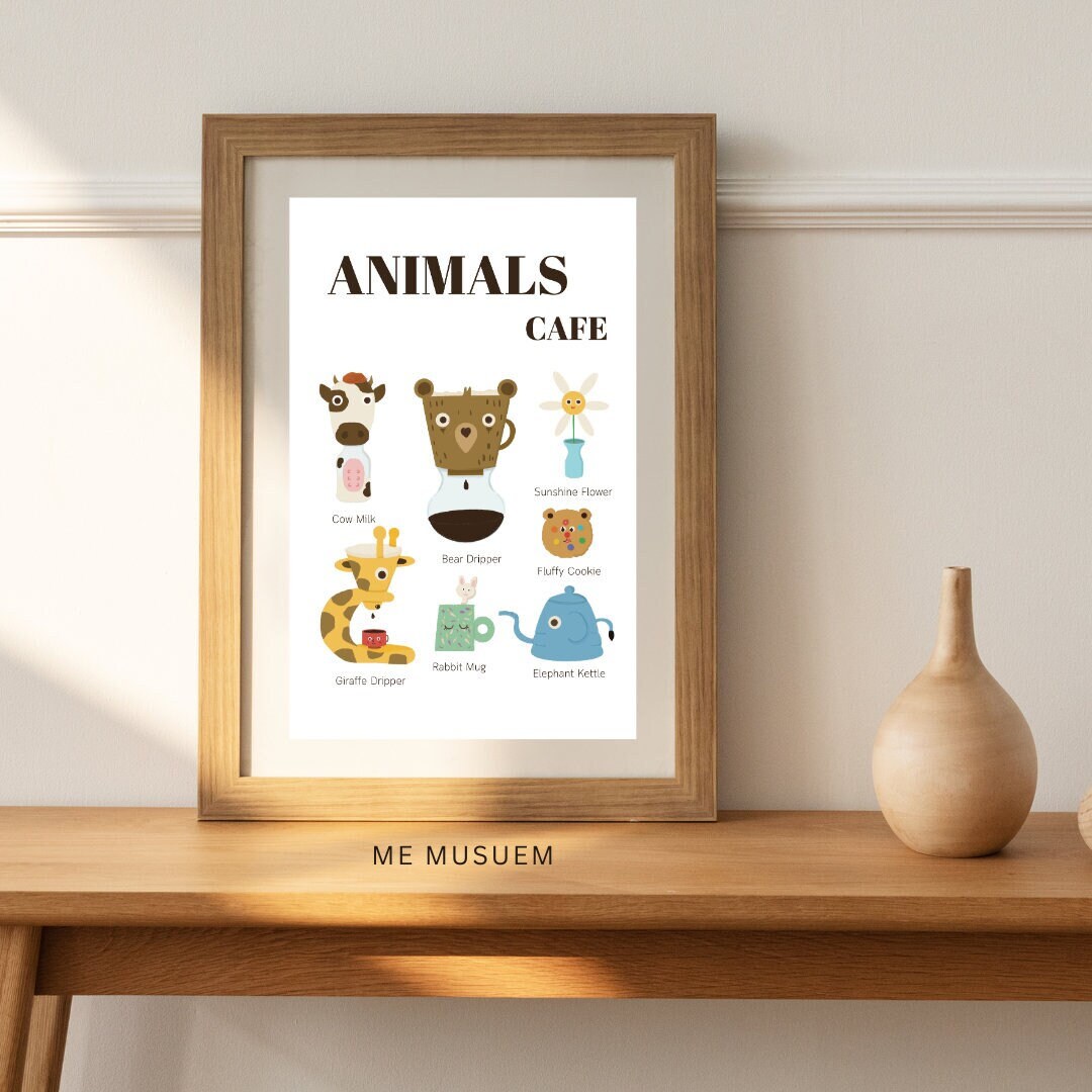 Cafe Wall Decor: Animals Cafe - Etsy