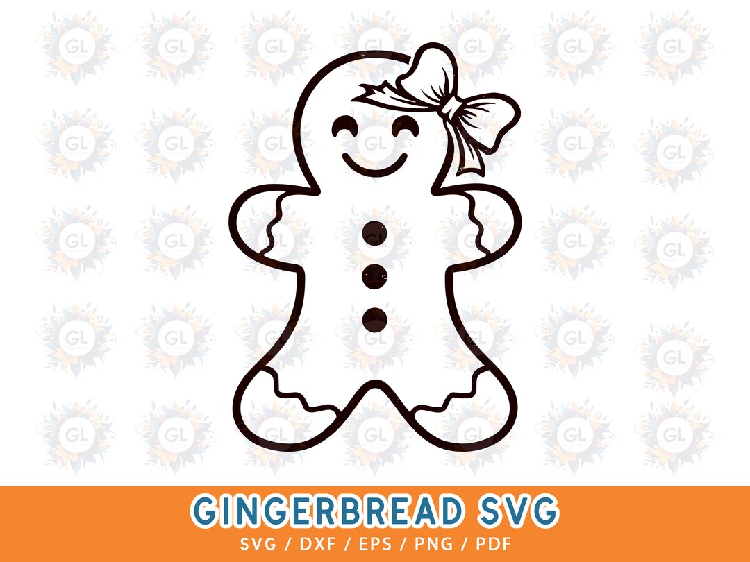Gingerbread SVG Clipart,halloween Gingerbread Girl Svg,cricut ...