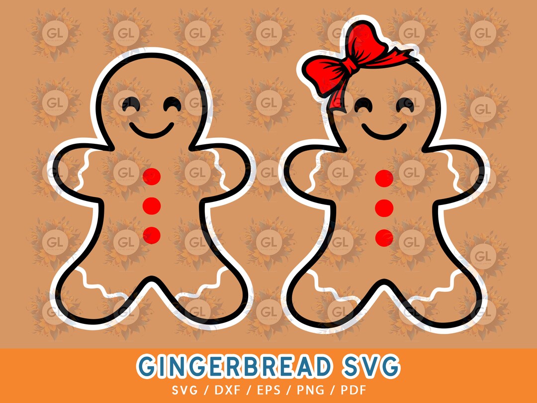 Gingerbread SVG Clipart,halloween Gingerbread Boy Girl,cricut ...