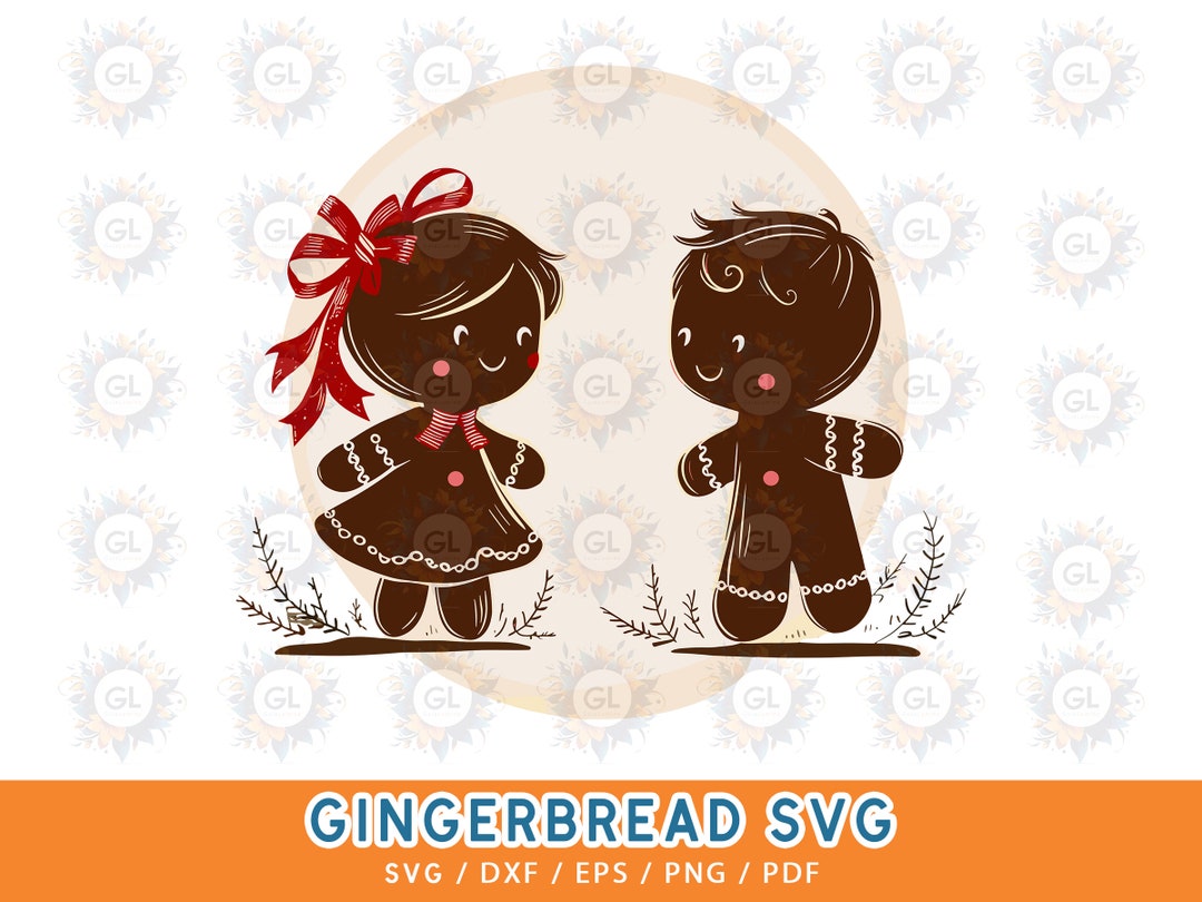 Gingerbread SVG Clipart,halloween Gingerbread Girl Boy,cricut ...