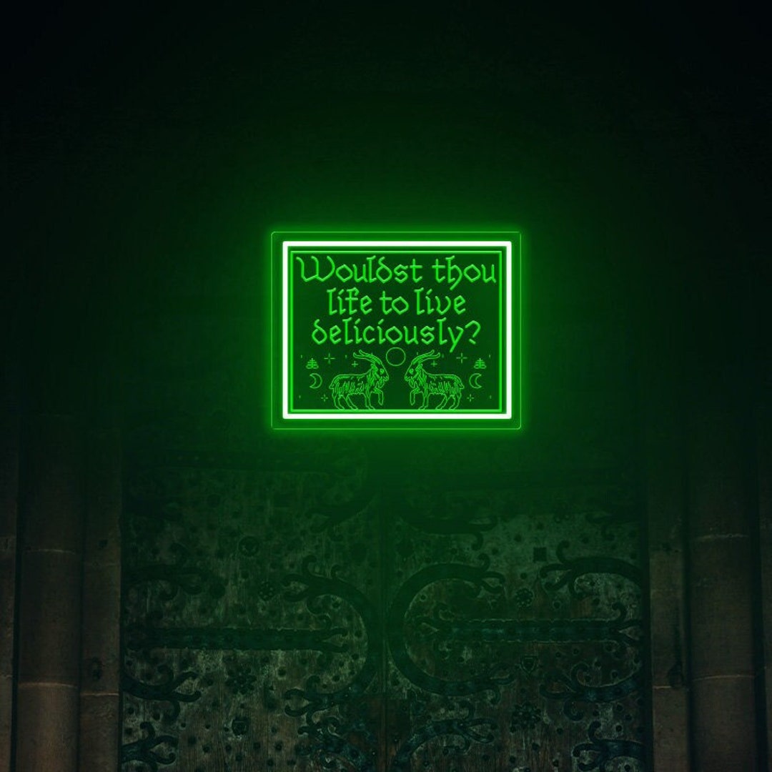 Live Deliciously Gothic Neon Sign,spooky Home Decor,gothic Light Sign ...