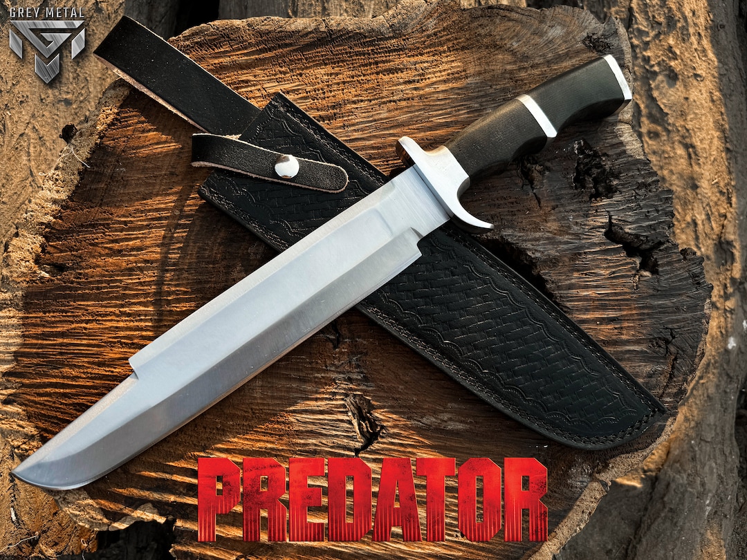 Handmade Predator Bowie Knife Predator Replica Machete Tactical Knife ...
