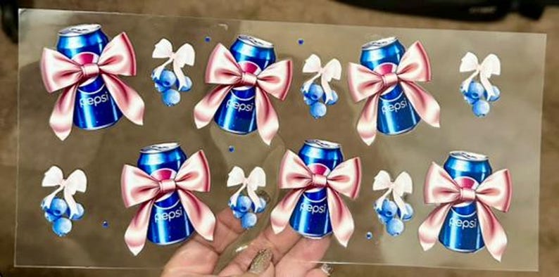 Pepsi & Bows UV Wrap - Etsy