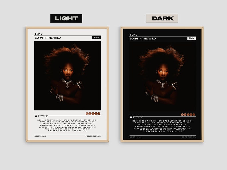 Tems Born in the Wild Album Poster / Album Cover Poster / Music Gift ...