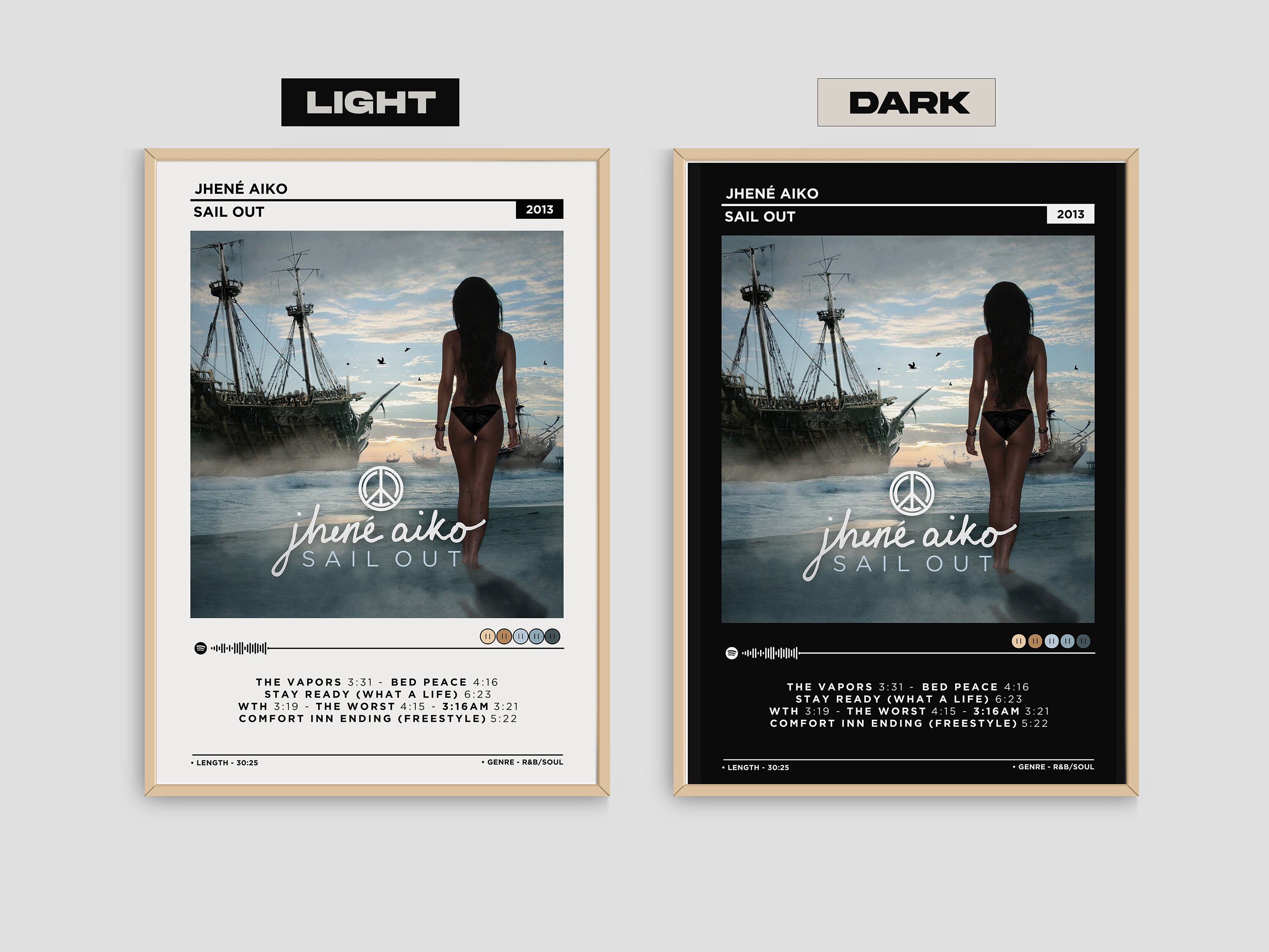 Jhene Aiko Chilombo, Trip, Sail Out Album Set Poster / Album Cover ...