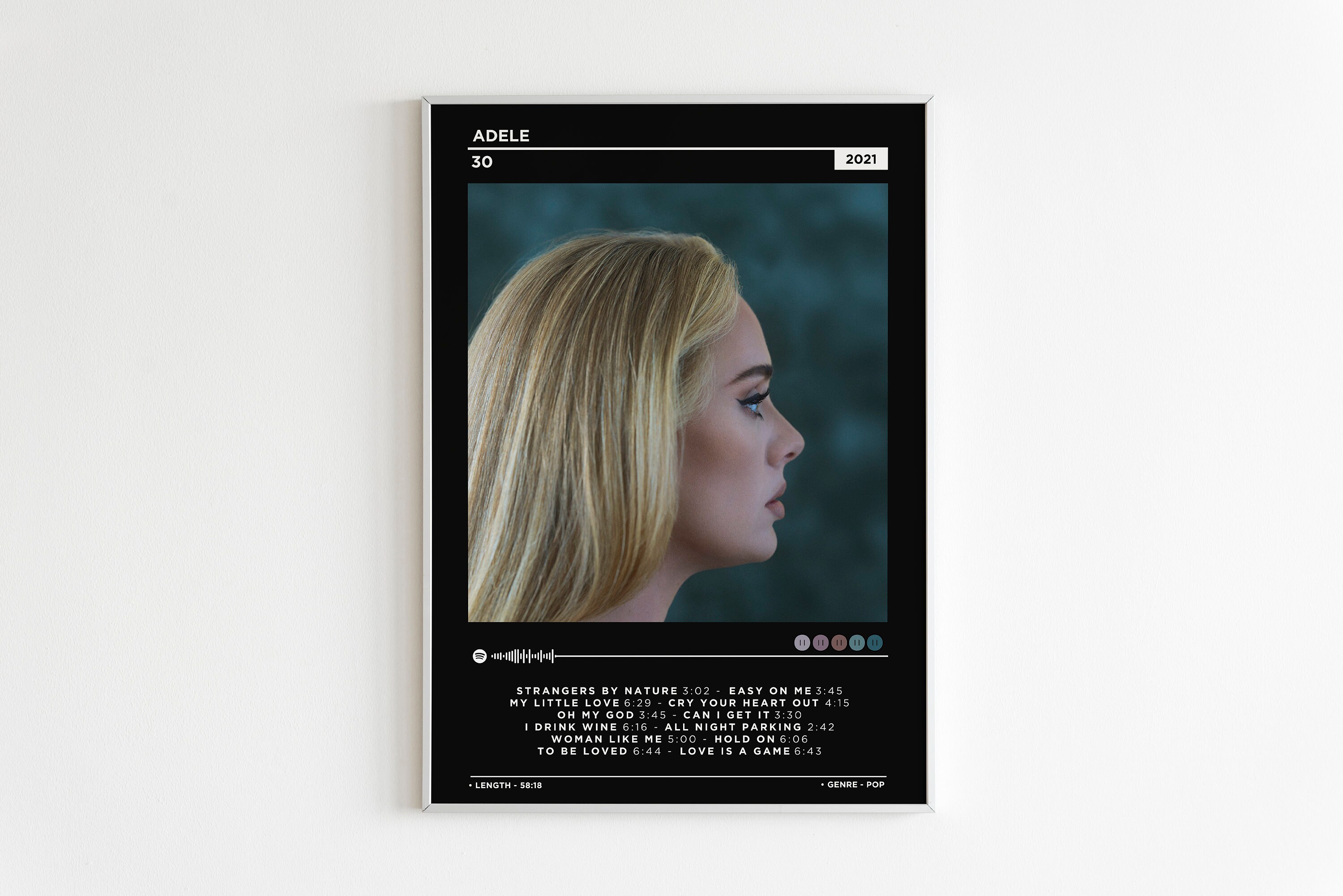 Adele 30 Album Poster / Album Cover Poster / Music Gift / Music Wall ...