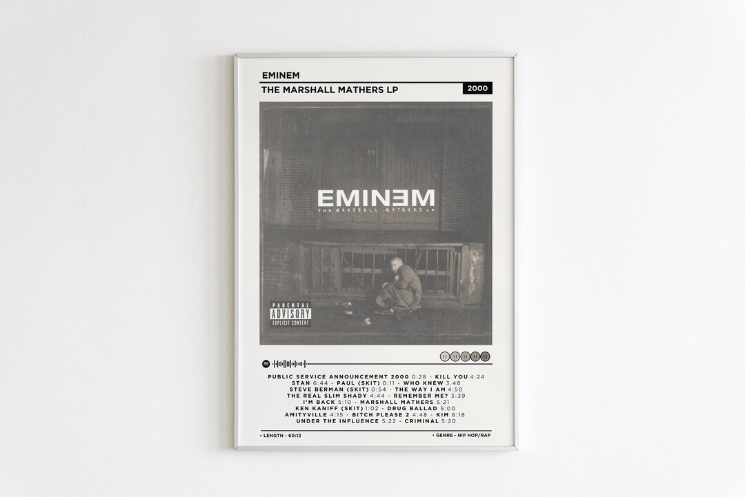 Eminem the Marshall Mathers Lp Album Poster / Album Cover Poster ...