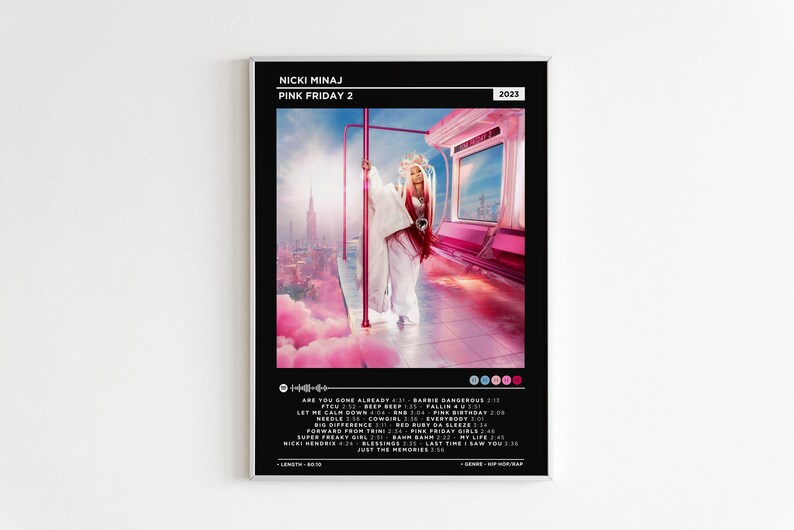 Nicki Minaj Pink Friday 2 Album Poster / Album Cover Poster / Music ...