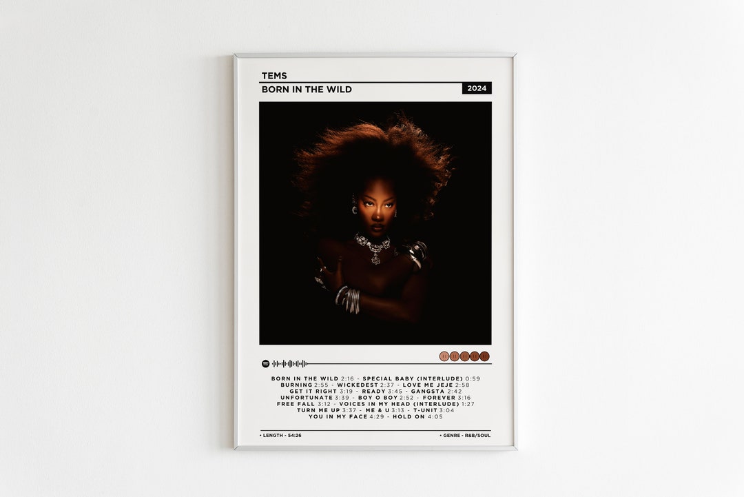 Tems Born in the Wild Album Poster / Album Cover Poster / Music Gift ...