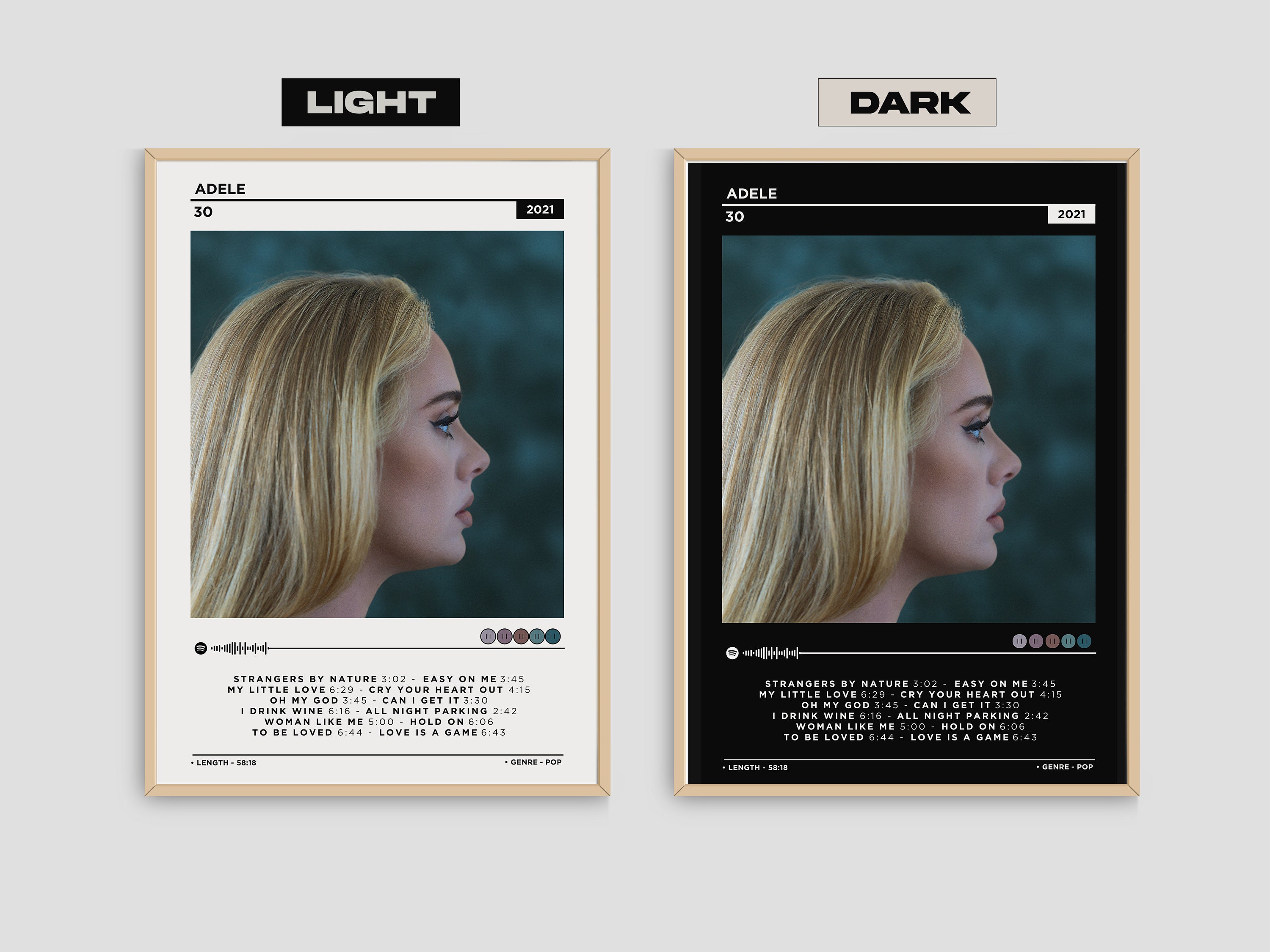 Adele 30 Album Poster / Album Cover Poster / Music Gift / Music Wall ...