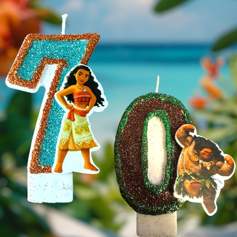 Moana Birthday Candles - Etsy
