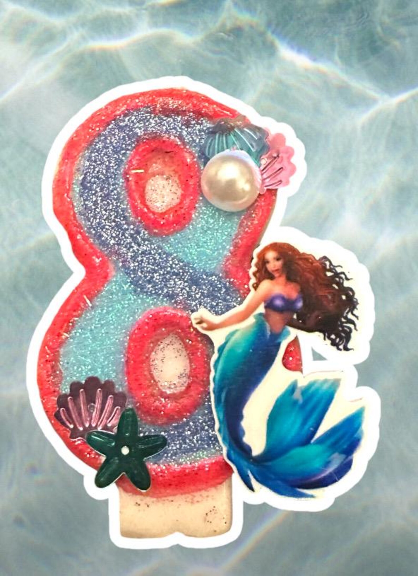 Ariel Birthday Candle - Etsy
