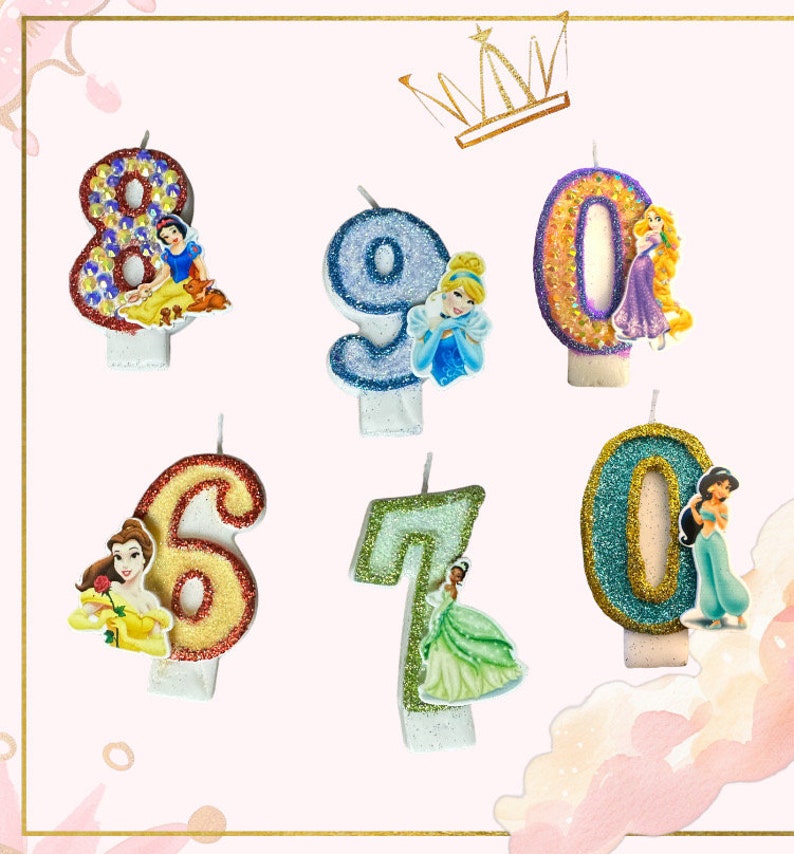 Princess Single Birthday Candle - Etsy