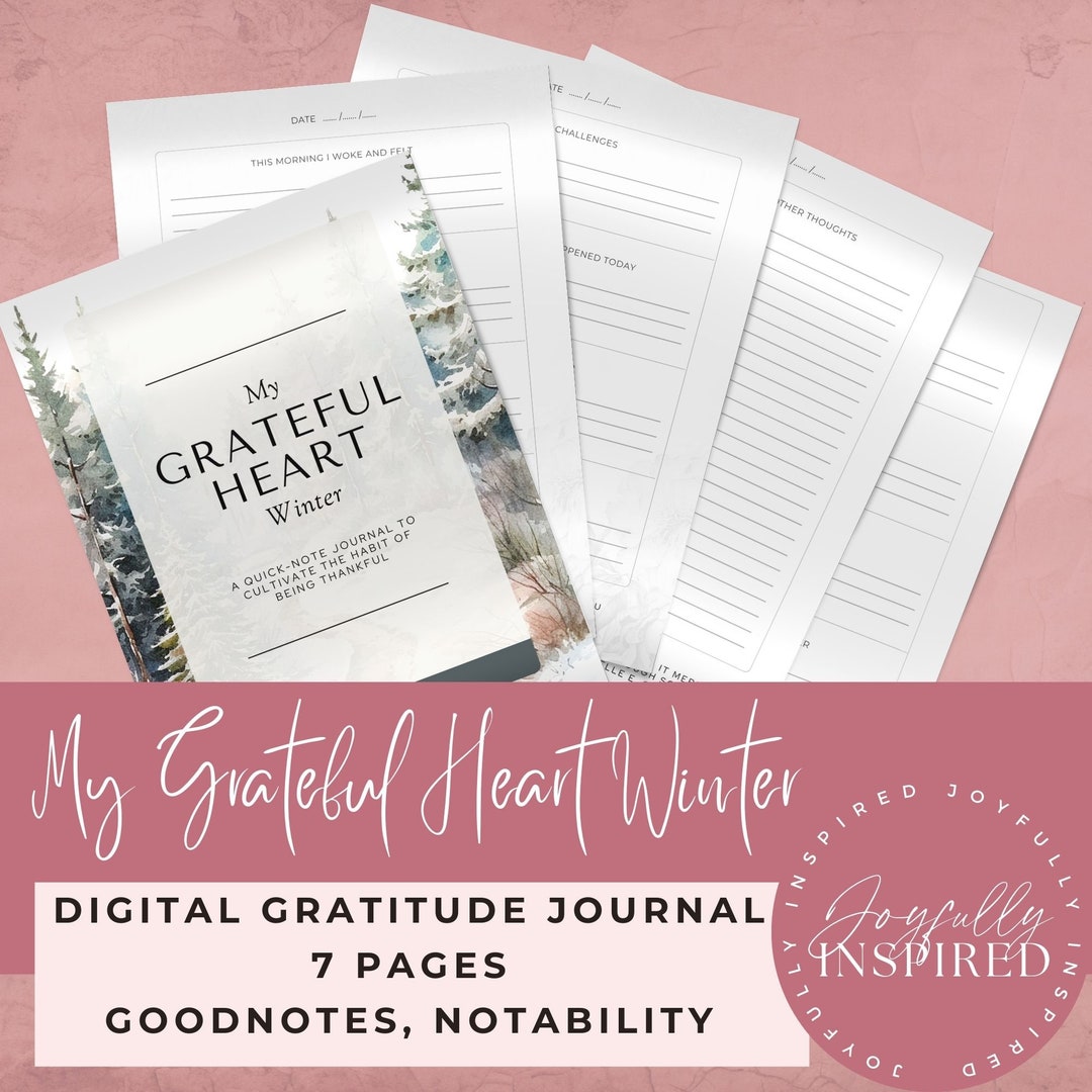 Digital Winter Gratitude Journal Daily Journal Download Goodnotes ...