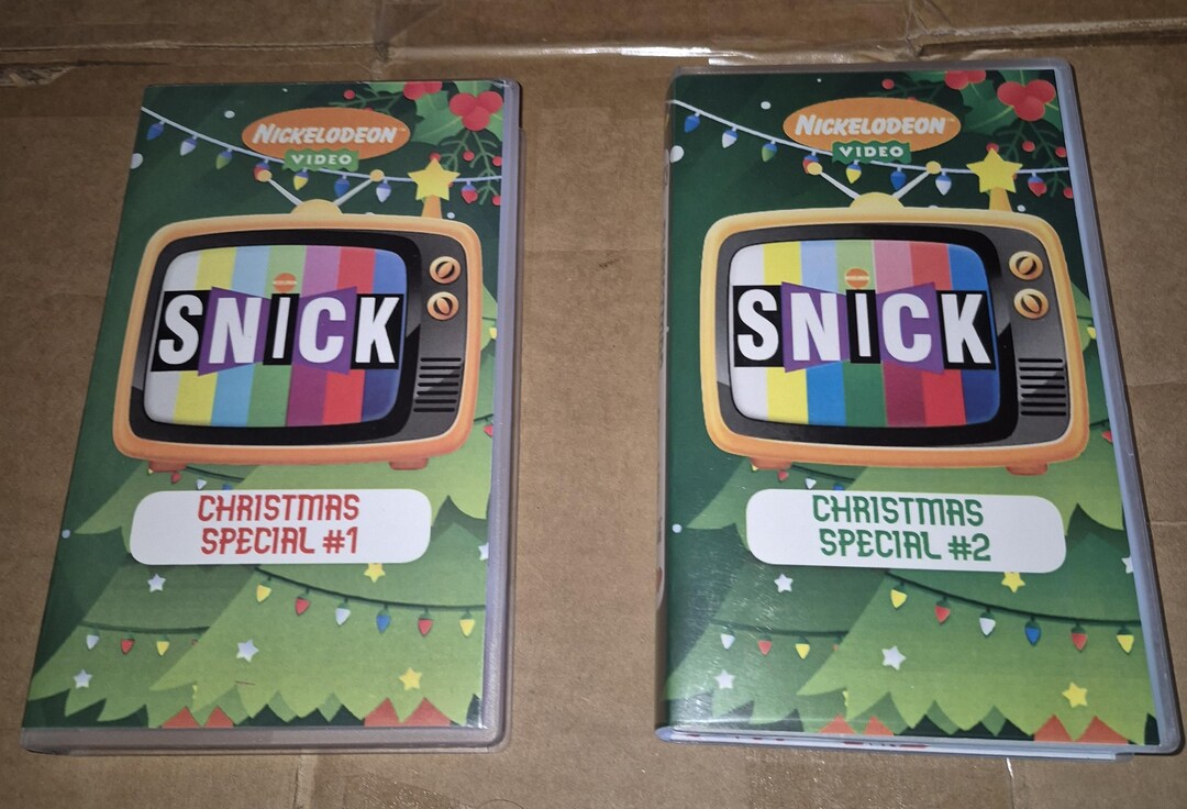 Nickelodeon SNICK Christmas 1993 Vol. 1 and 2 VHS Tape Clarissa Ren ...