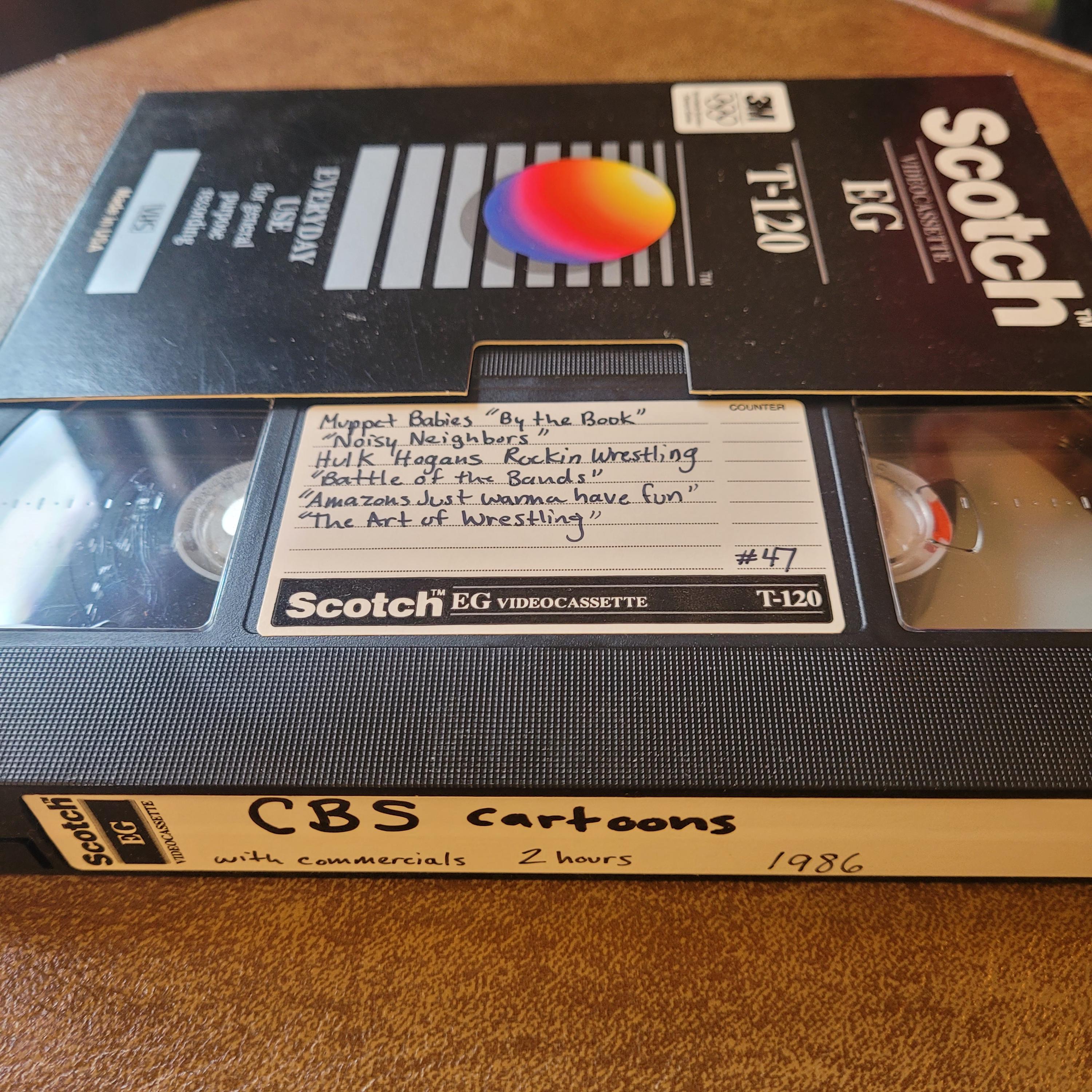 VHS Tape CBS Cartoons With Commercials 1986 Muppet Babies Hulk Hogan - Etsy