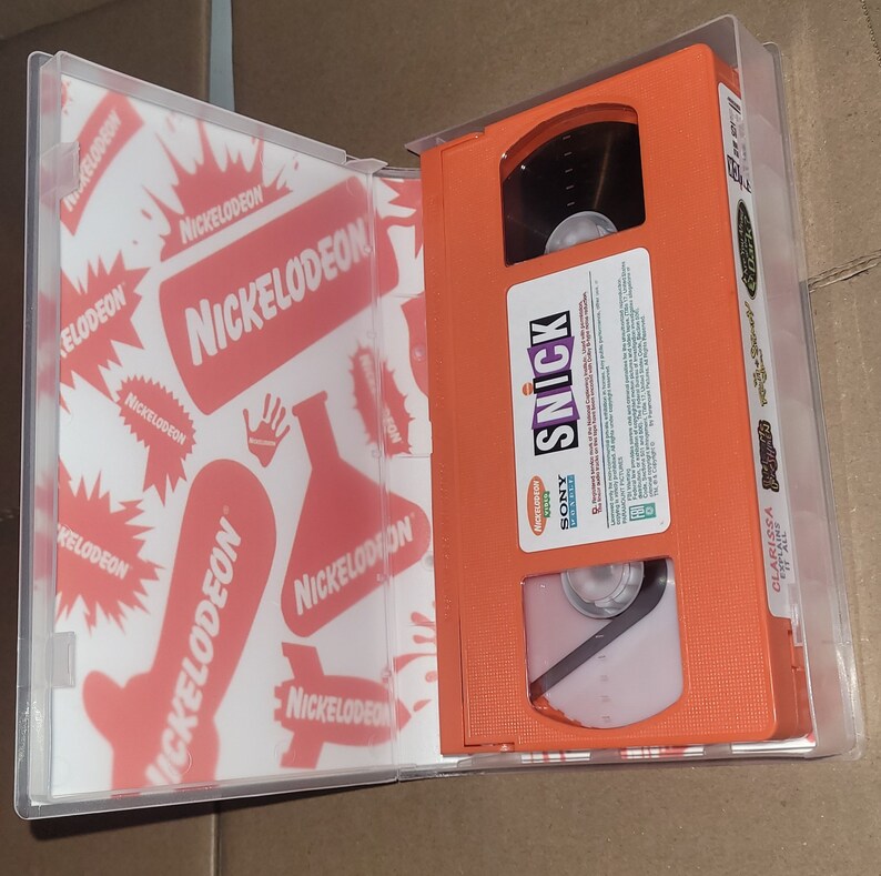 Nickelodeon SNICK 1993 VHS Orange Tape Clarissa Ren & Stimpy AYAOTD 90 ...