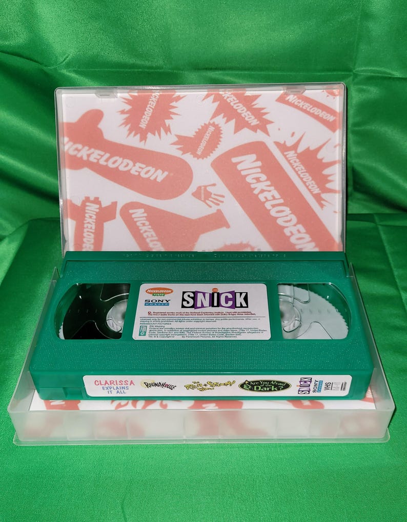 Nickelodeon SNICK Christmas 1993 VHS Green Tape Clarissa Ren & Stimpy ...