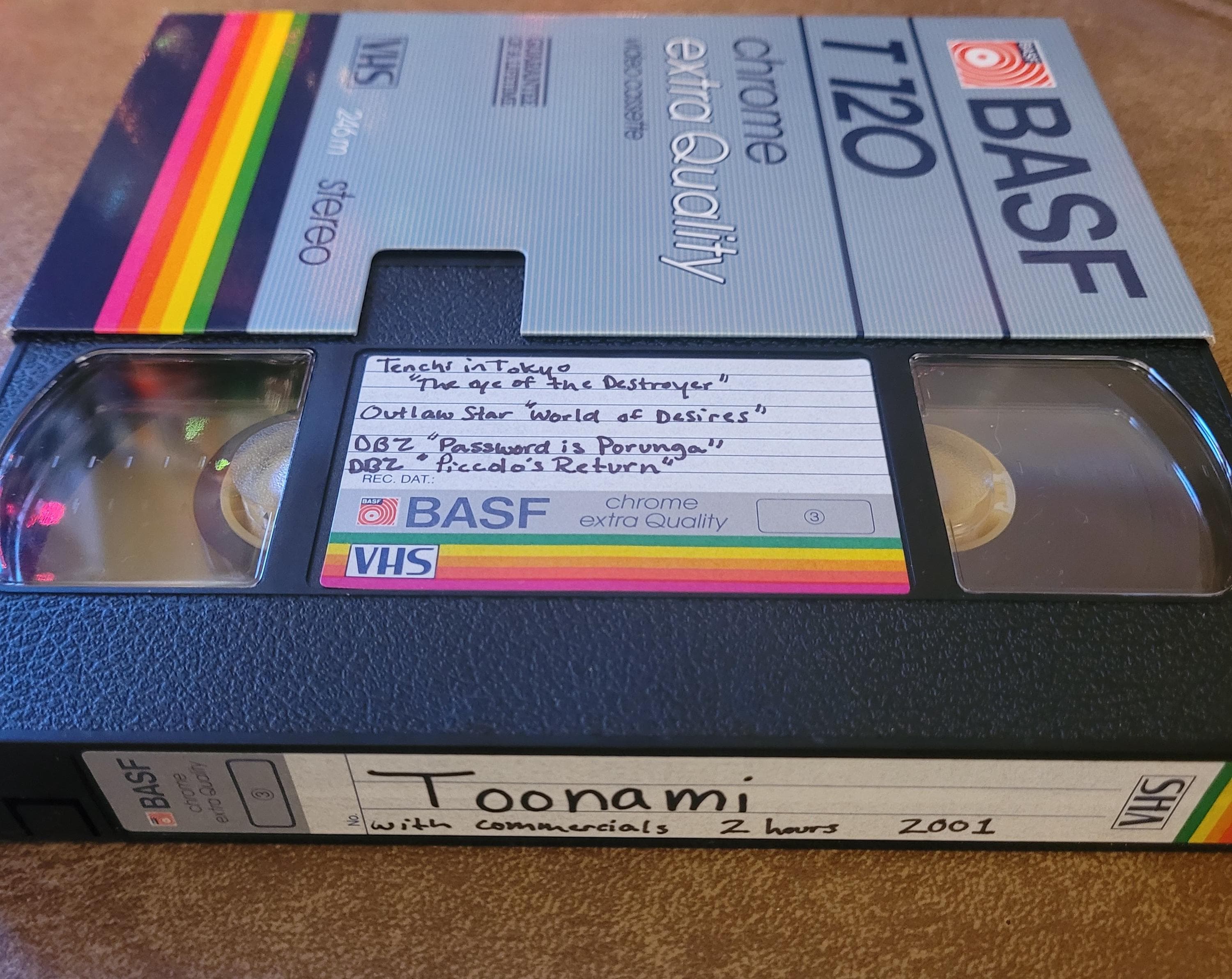 Vhs Tape Toonami Cartoon Network 2001 With Commercials Cartoons Tenchi in Tokyo Outlaw Star ...