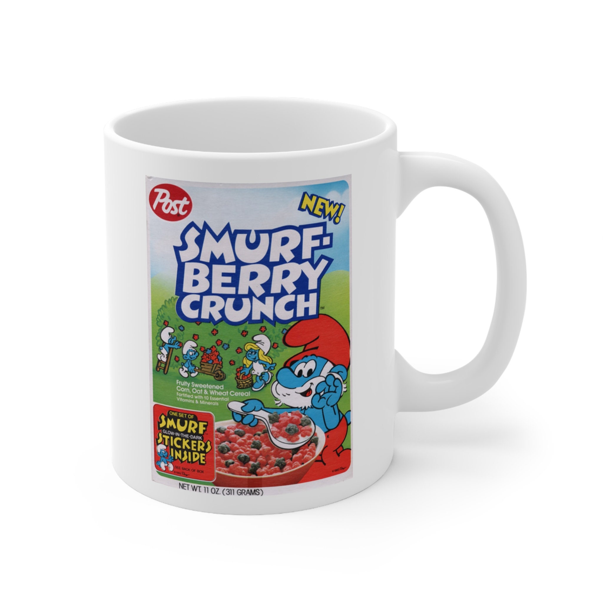 Smurf Berry Crunch Vintage Cereal Box Coffee Mug - Etsy
