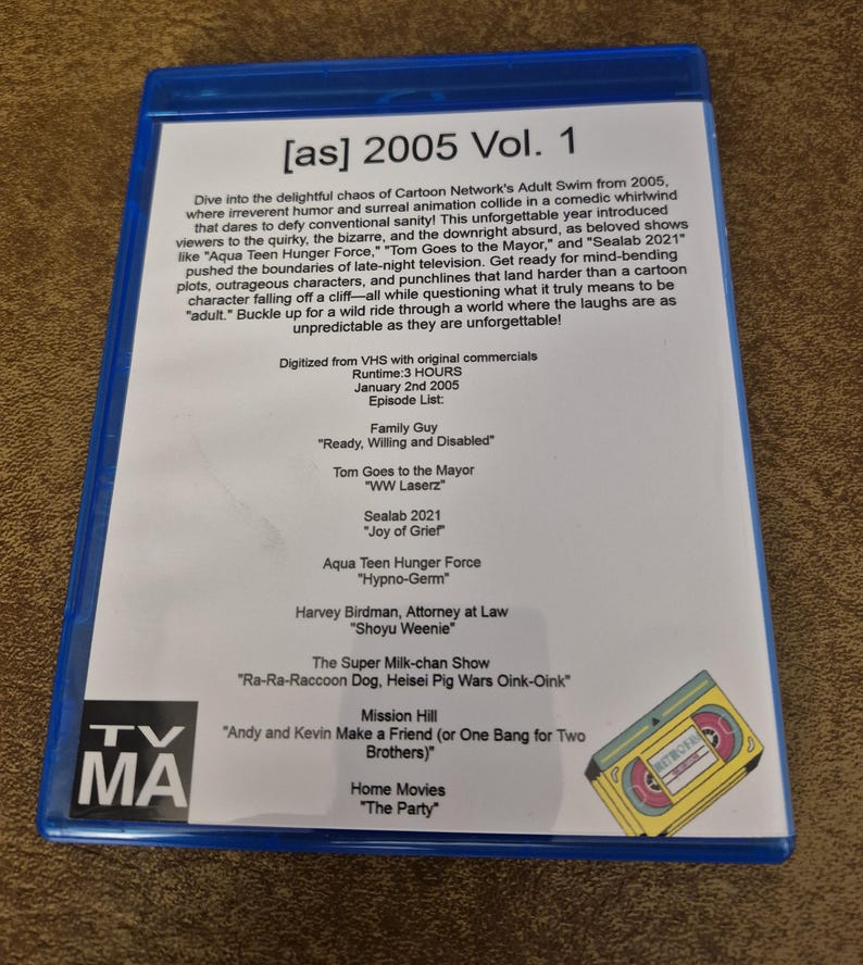 Adult Swim 10 Volumes VHS Onto Blu-ray 2005 - Etsy