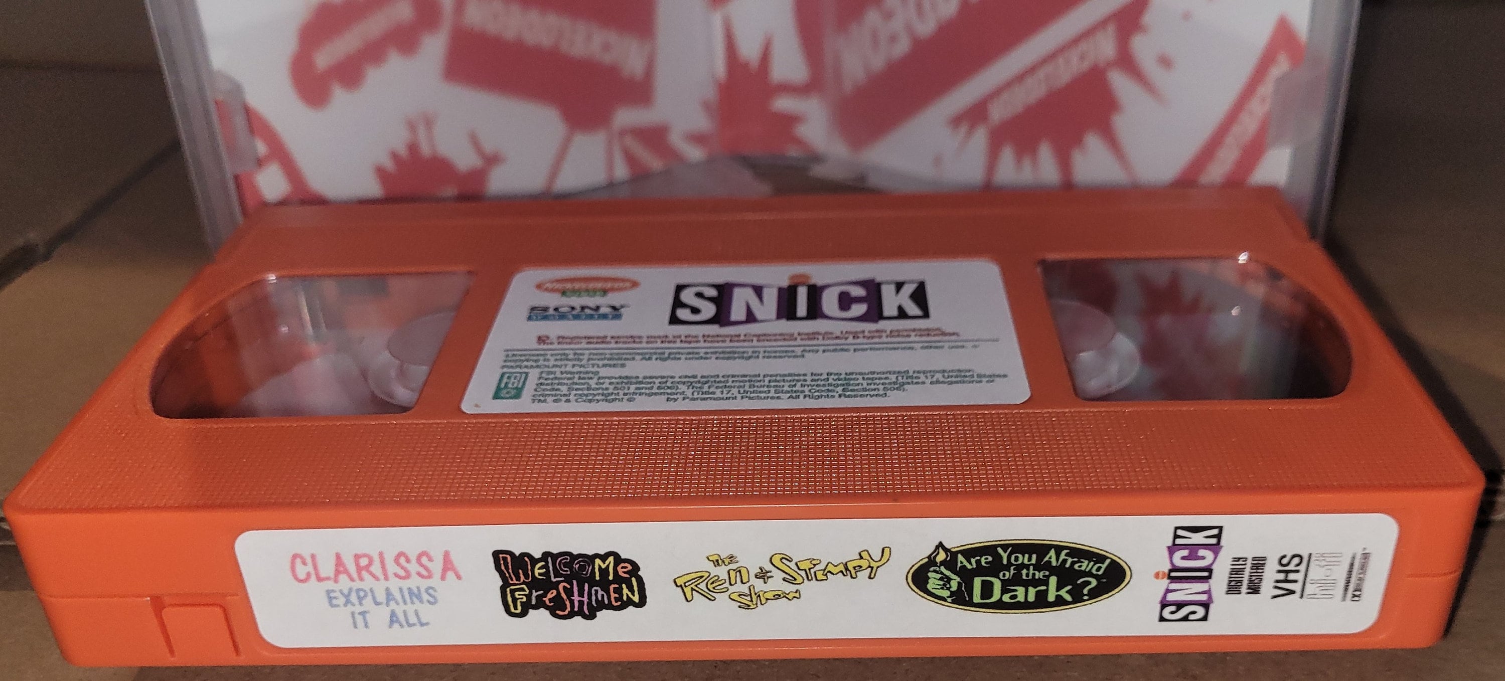 Nickelodeon SNICK 1993 VHS Orange Tape Clarissa Ren & Stimpy AYAOTD 90 ...