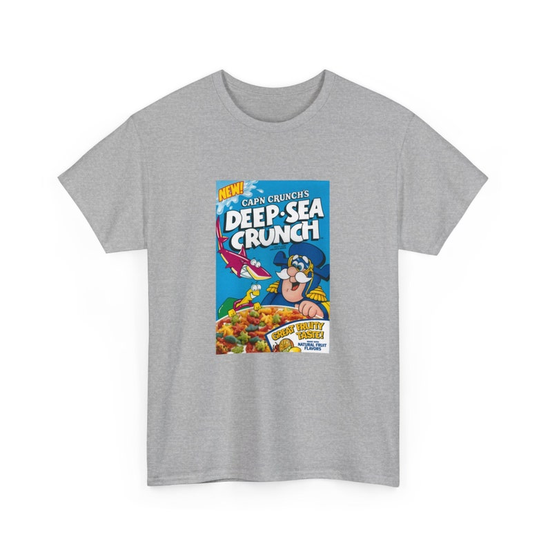 Cap'n Crunches Deep Sea Crunch Cereal Box Tee Shirt 90's Retro T-shirt ...