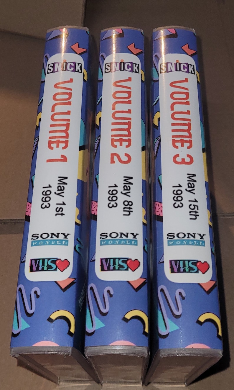 Nickelodeon SNICK 1993 VHS Orange Tape Clarissa Ren & Stimpy AYAOTD 90 ...