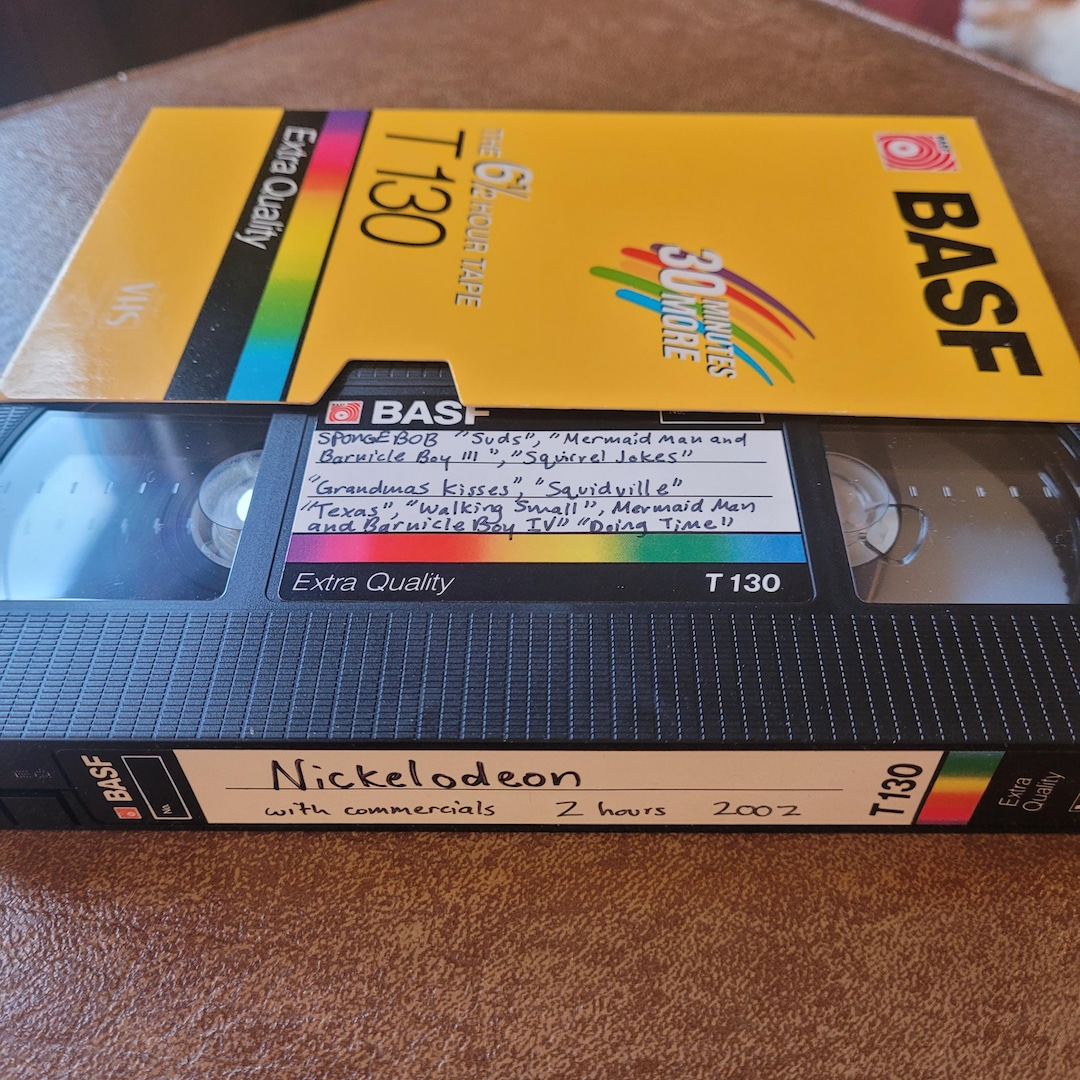 VHS Tape Nickelodeon Nick With Commercials 2002 Spongebob Squarepants ...