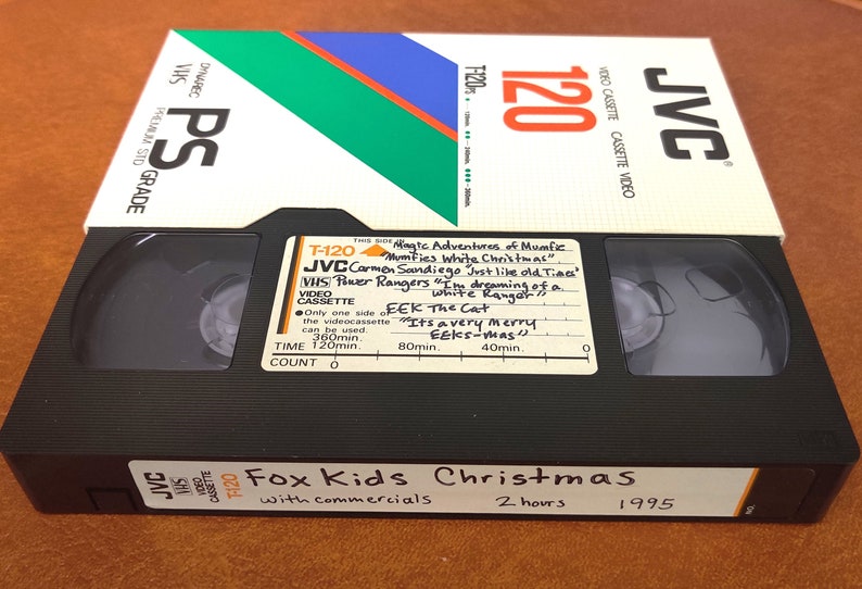 Vhs Tape Fox Kids 1995 Christmas Cartoons With Commercials Eek the Cat ...